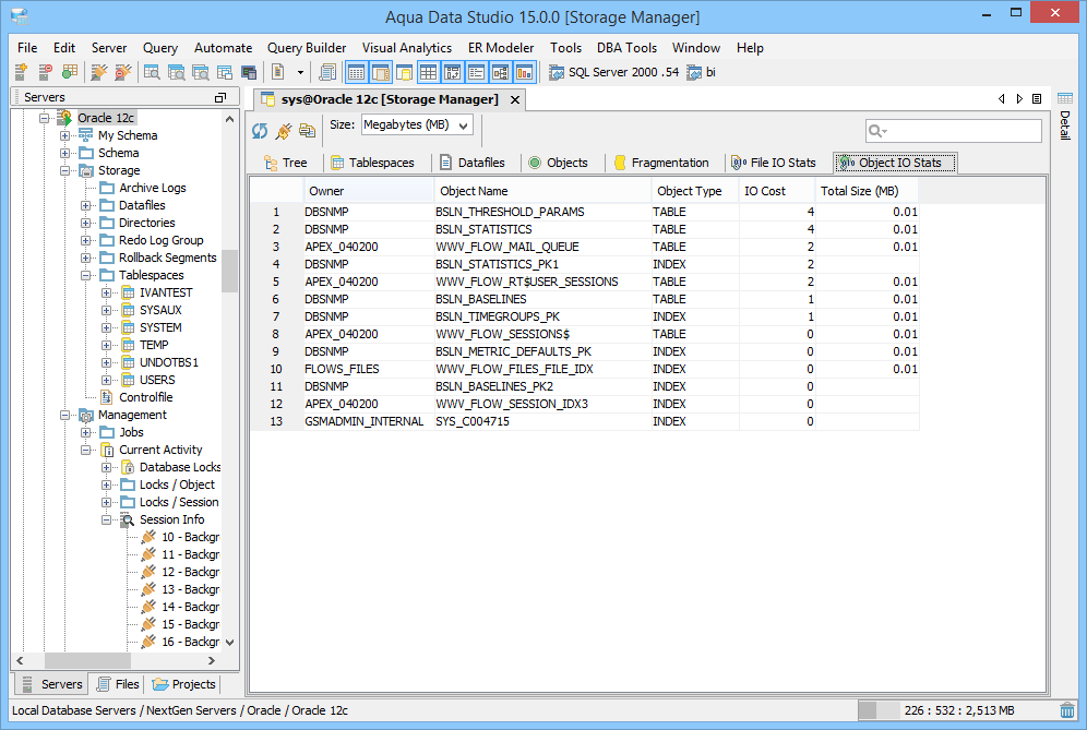 Aqua Data Studio: Oracle DBA Administration Tool - AquaFold