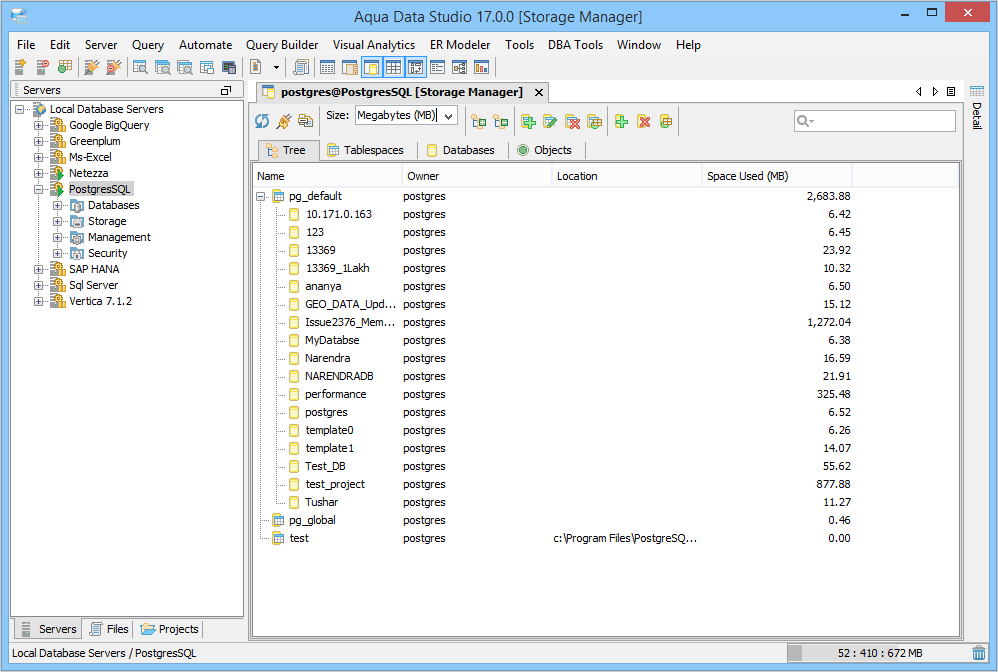 Aqua Data Studio PostgreSQL DBA Tools AquaFold
