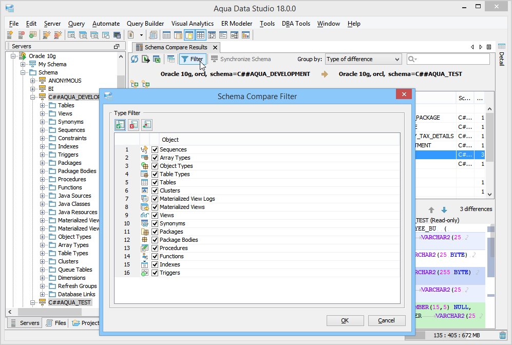 Schema Compare | Data Compare | Aqua Data Studio Schema Compare | Data Compare | Aqua Data Studio
