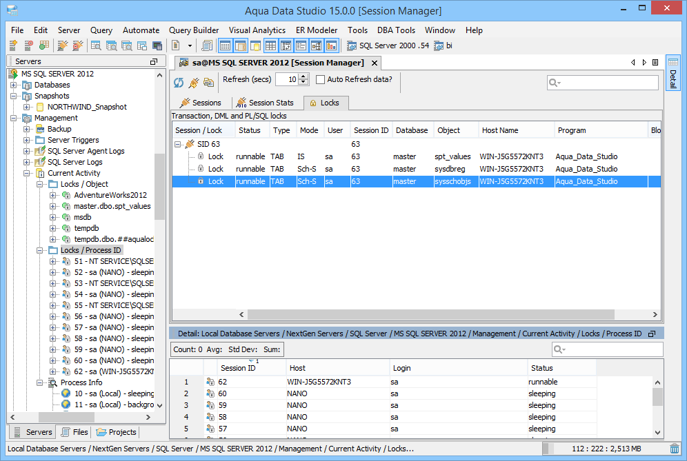 Aqua Data Studio MS SQL Server DBA Tools AquaFold