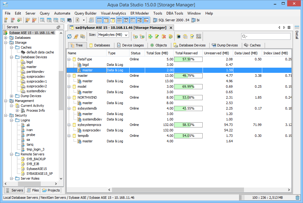 Aqua Data Studio Sybase ASE Database Tools AquaFold